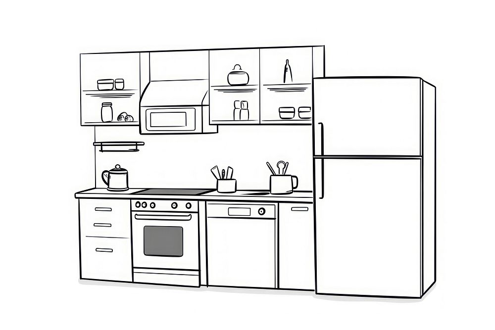 Kitchen appliance drawing oven. | Free Photo Illustration - rawpixel