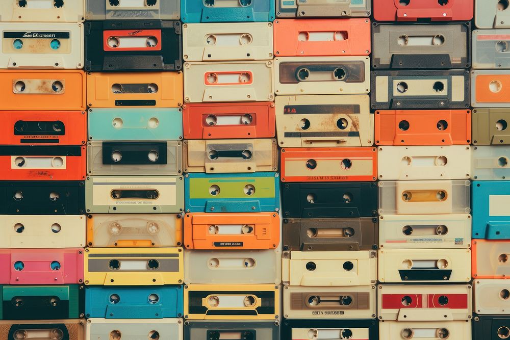 Cassette tapes backgrounds organization arrangement. | Free Photo ...