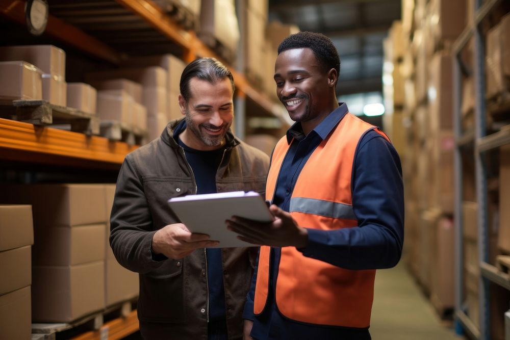 Happy manual worker warehouse coworker | Free Photo - rawpixel