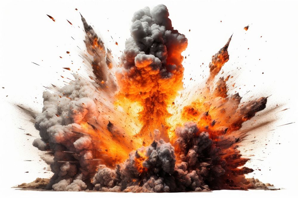 Explosion fire bonfire white background. | Premium Photo - rawpixel