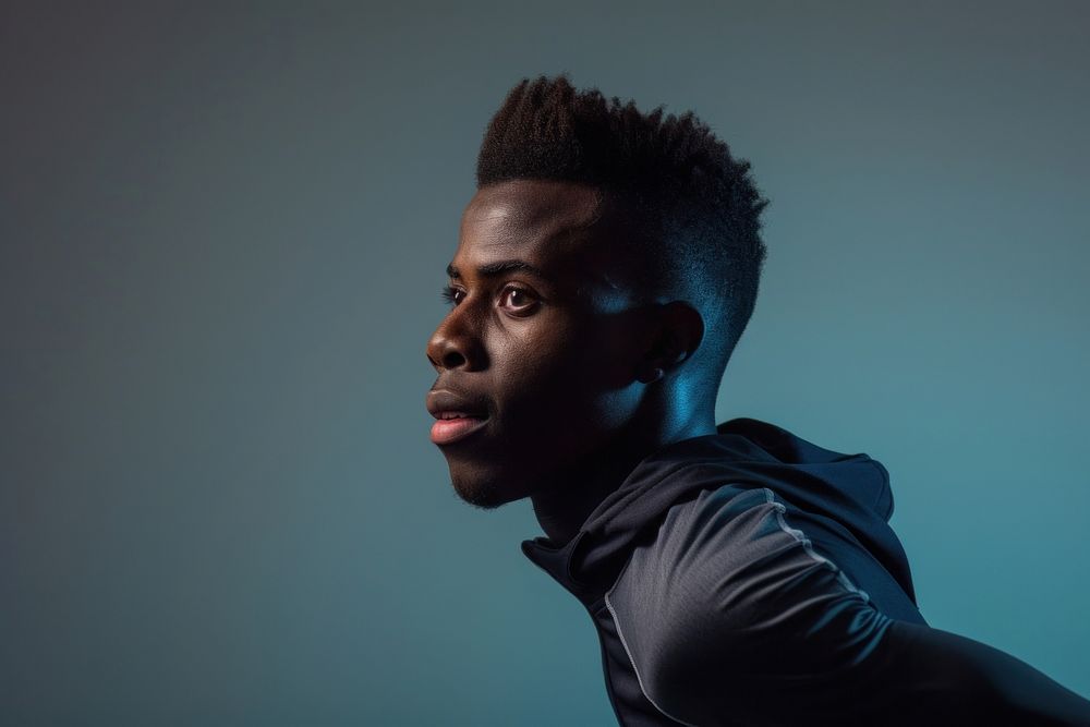 African American running man face | Free Photo - rawpixel