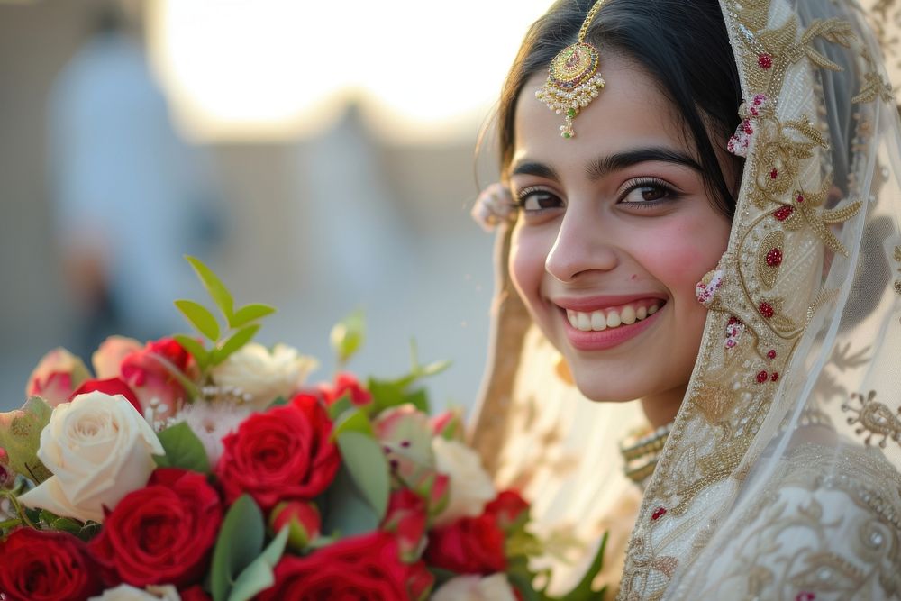 joyfully smiling indian female rose | Free Photo - rawpixel