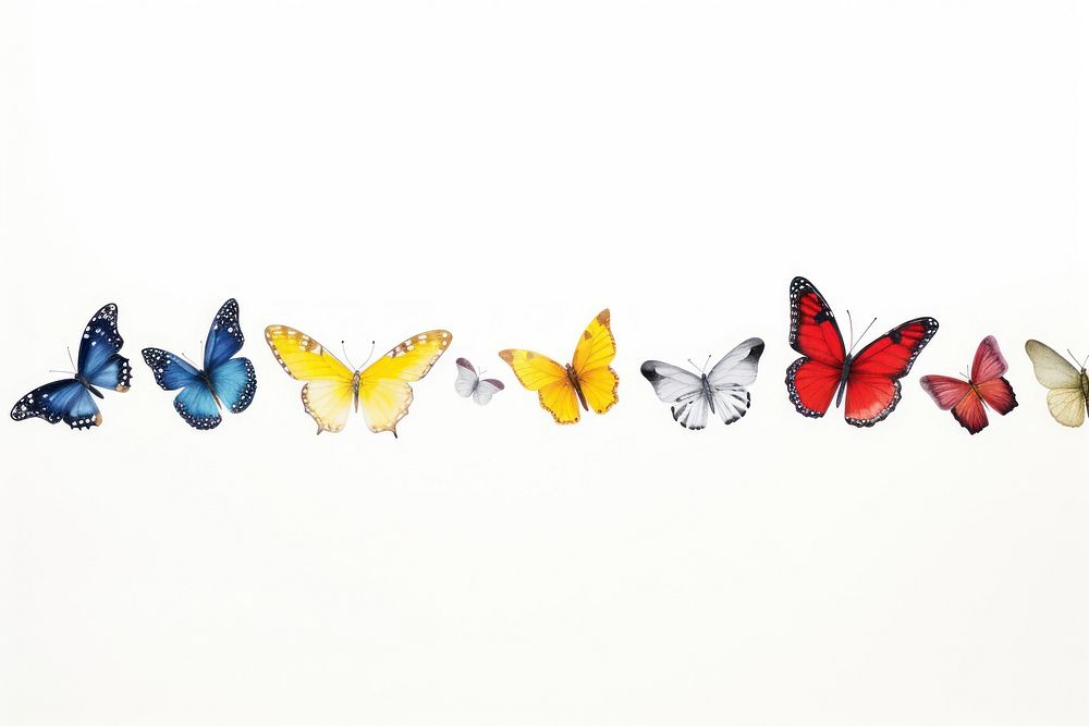 Butterfly border panoramic animal insect. | Premium Photo Illustration ...