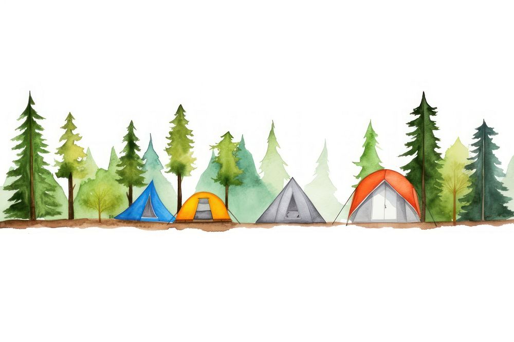 Camping border outdoors nature white | Premium Photo Illustration ...