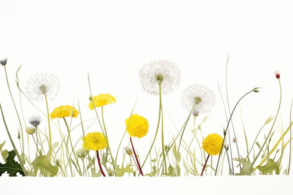 Dandelion border outdoors flower plant. | Premium Photo Illustration ...