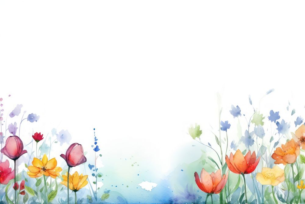 Spring flower border backgrounds outdoors | Free Photo Illustration ...