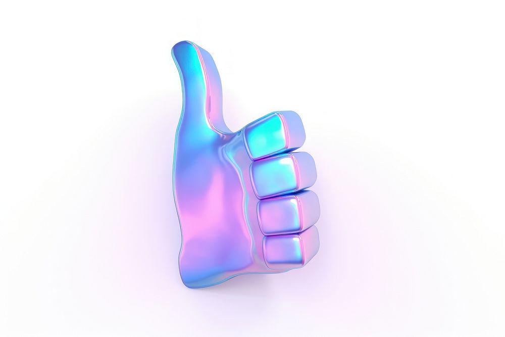 Thumbs icon iridescent purple finger | Free Photo Illustration - rawpixel