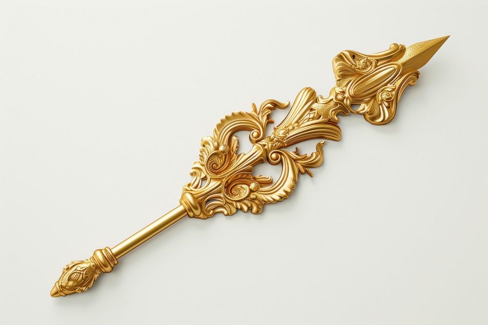 Rococo Arrow dagger weapon gold. | Free Photo Illustration - rawpixel