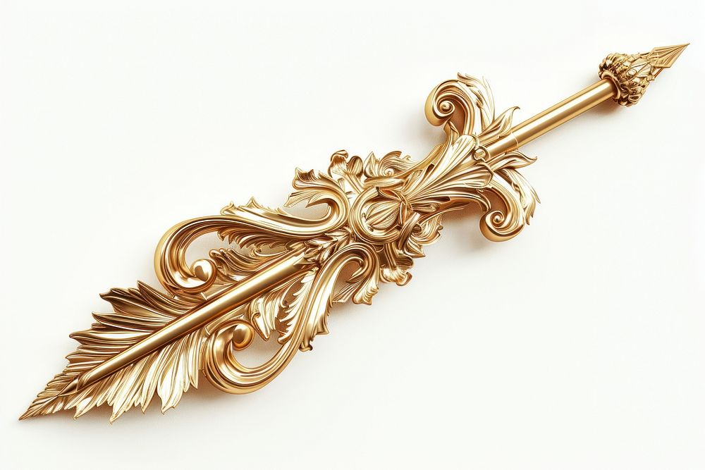 Baroque Arrow jewelry brooch weapon. | Premium Photo Illustration ...