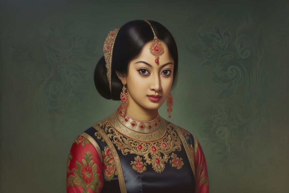 Asia painting portrait adult. AI | Premium Photo Illustration - rawpixel
