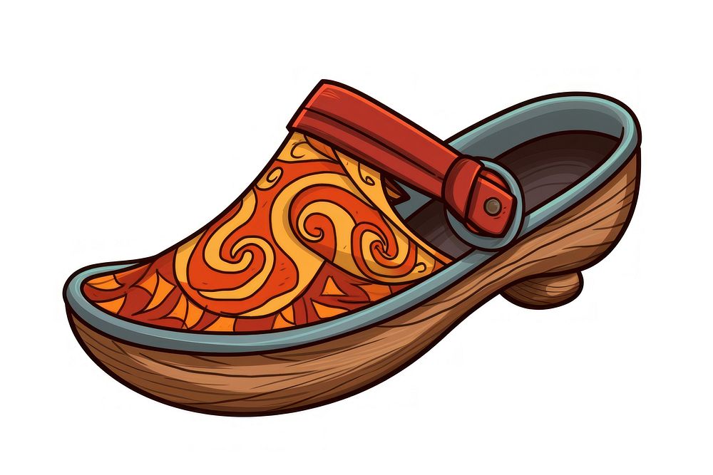 Wooden clog footwear cartoon clogs. | Premium Photo Illustration - rawpixel
