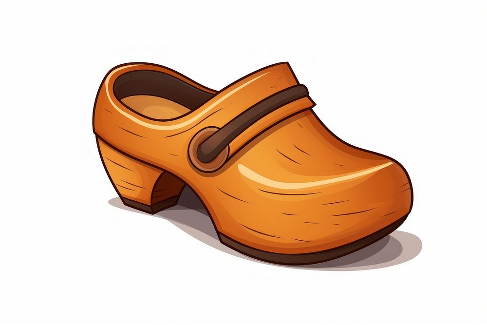 Wooden clog footwear cartoon clogs. | Free Photo Illustration - rawpixel