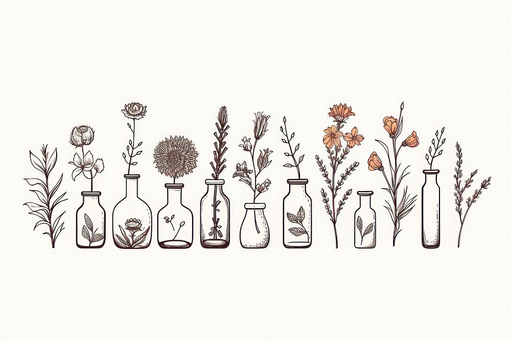 Aromatherapy drawing art sketch. | Free Photo Illustration - rawpixel