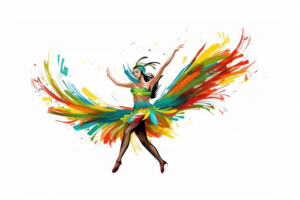 Brazilian samba dancing drawing adult. | Free Photo Illustration - rawpixel