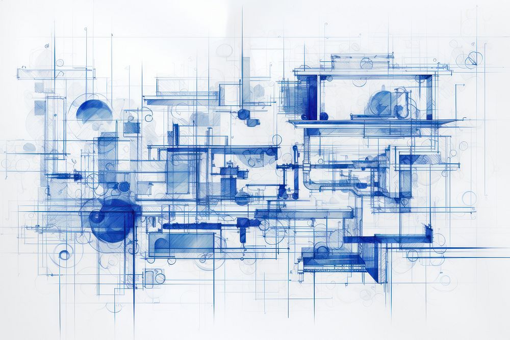 Building blueprint sketch diagram drawing | Free Photo Illustration ...