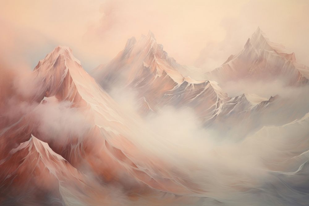 Moutain landscapes backgrounds mountain painting. | Premium Photo ...