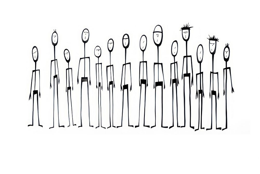 Group stickman drawing line art. | Premium Photo Illustration - rawpixel