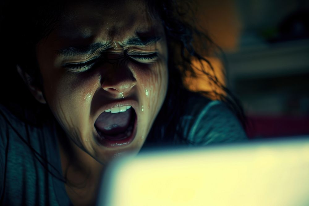 Frustration shouting worried crying. | Free Photo - rawpixel