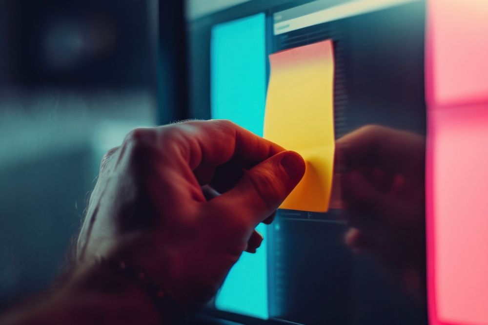 Sticky note screen adult light. | Free Photo - rawpixel