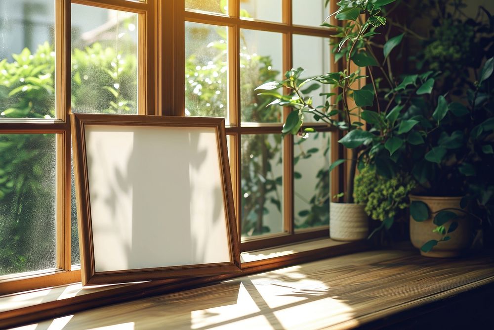 Picture frame window windowsill table. | Free Photo - rawpixel