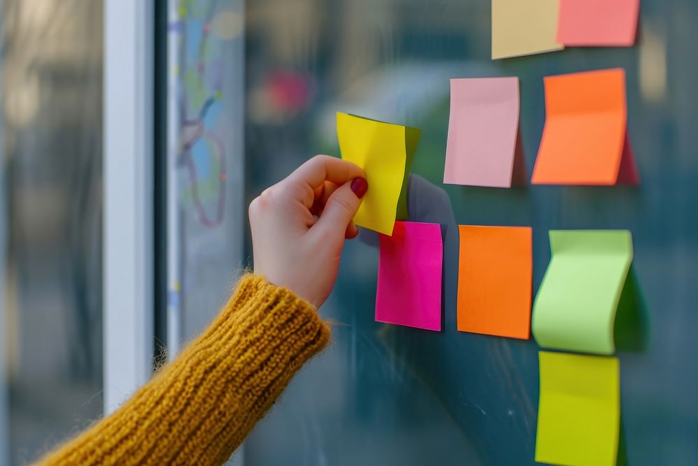 Sticky notes hand creativity variation. | Premium Photo - rawpixel