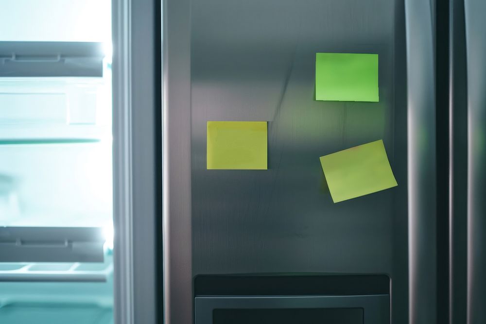 Sticky notes refrigerator text electronics. | Free Photo - rawpixel