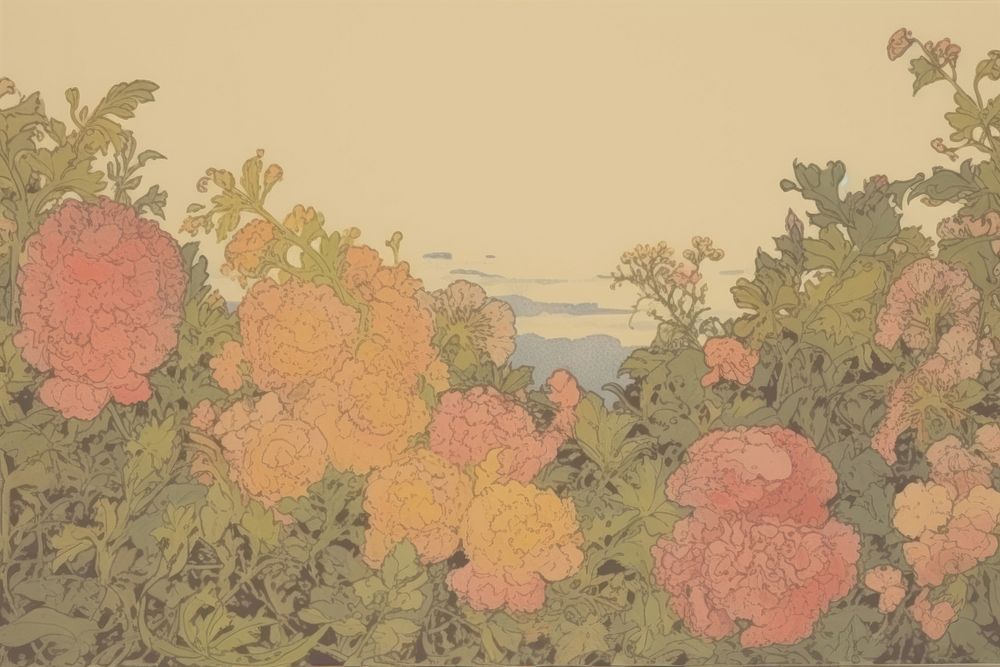 Flower border painting plant art. | Free Photo Illustration - rawpixel