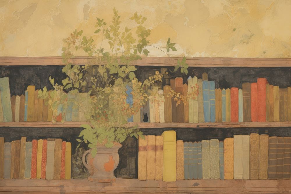 Collage Library publication bookshelf furniture. | Premium Photo ...