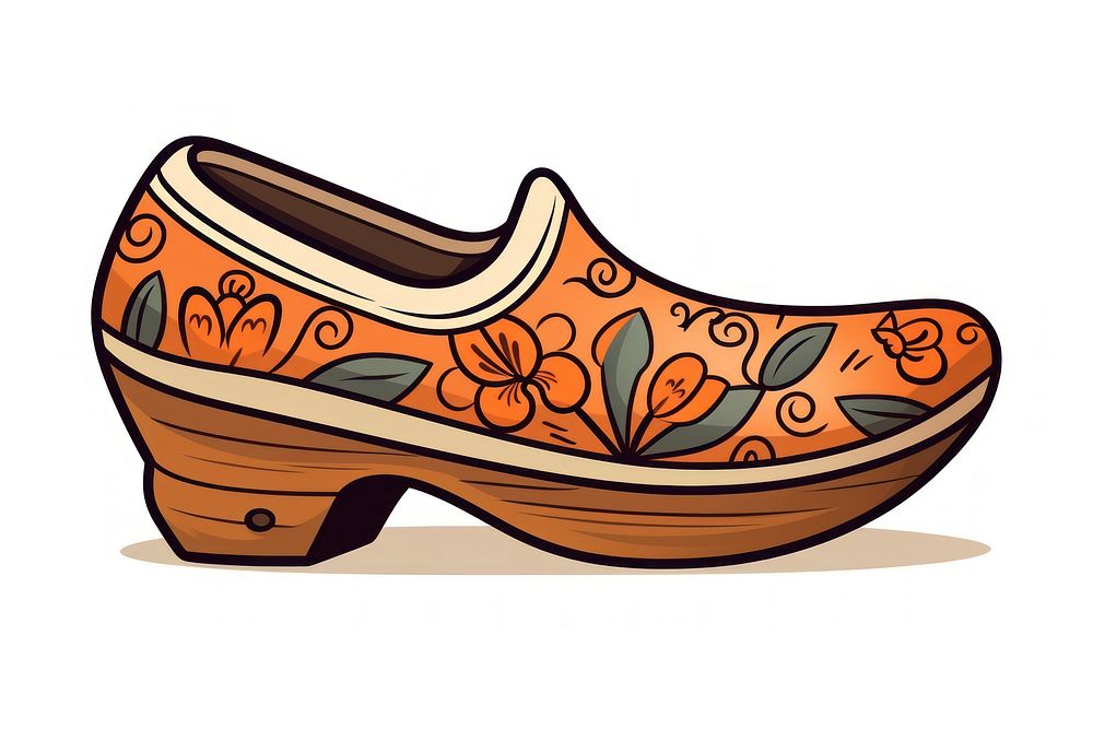 Netherland wooden clog footwear cartoon | Free Photo Illustration ...