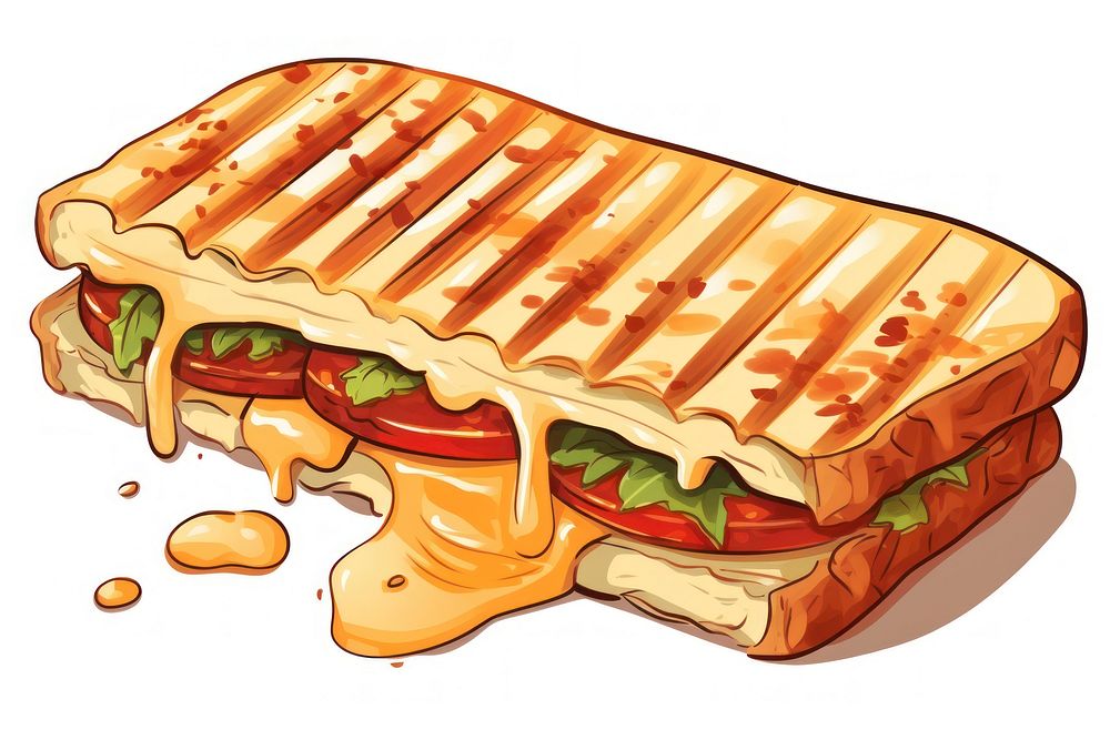 Panini sandwich bread food. | Free Photo Illustration - rawpixel