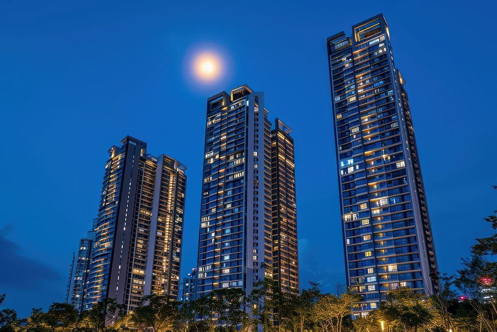 Stand alone modern condominium buildings | Free Photo - rawpixel