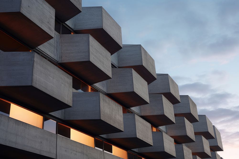 Brutalist building facade architecture city | Premium Photo - rawpixel
