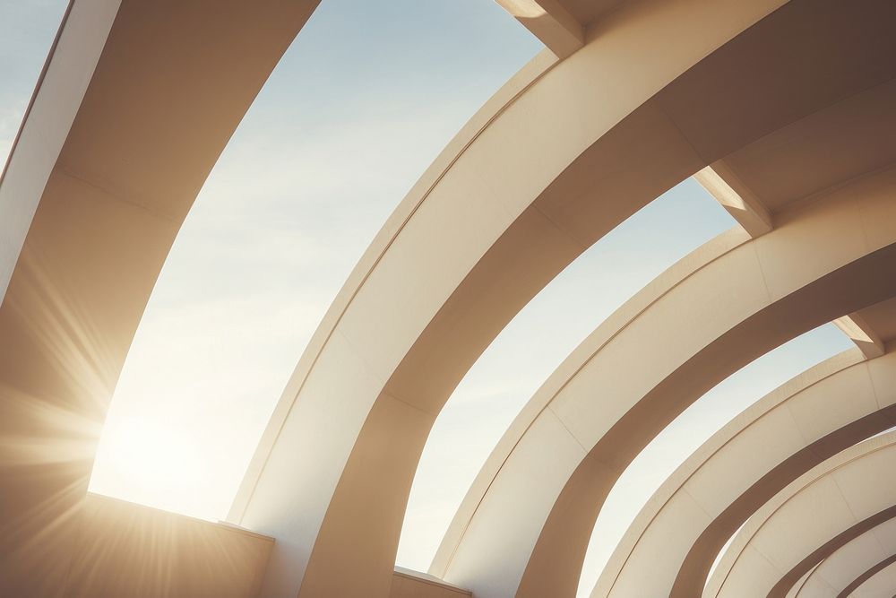 Modern arch architecture building sunlight. | Free Photo - rawpixel