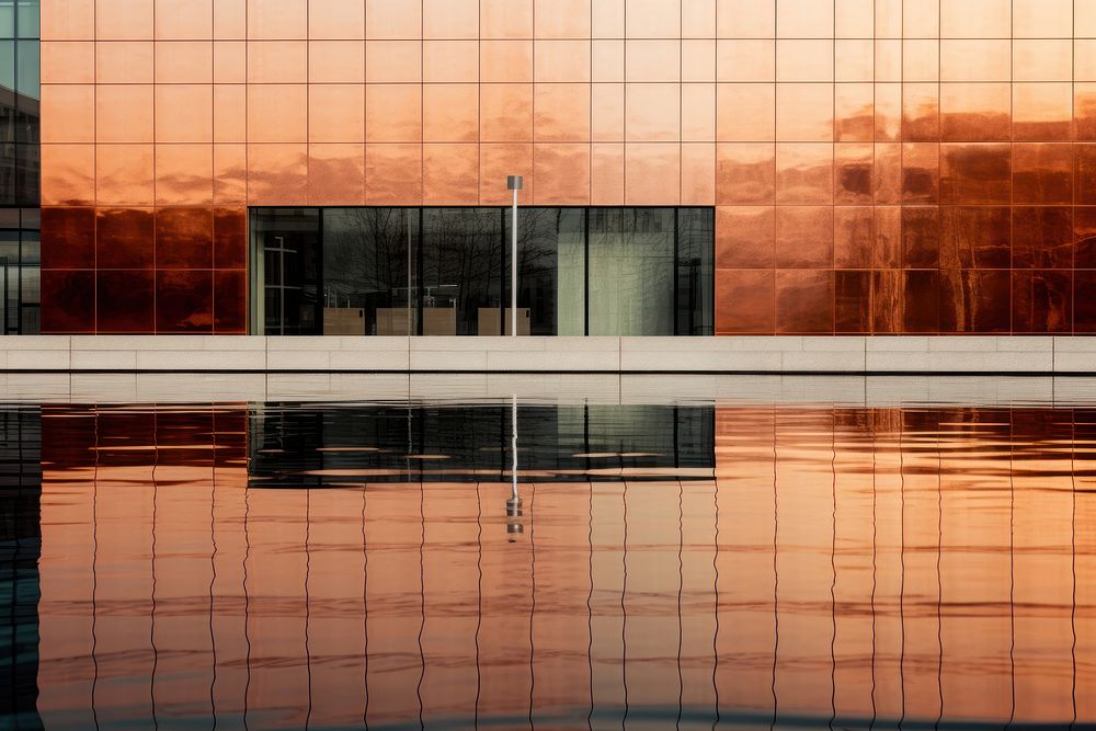 Architecture building reflection facade. AI | Free Photo - rawpixel