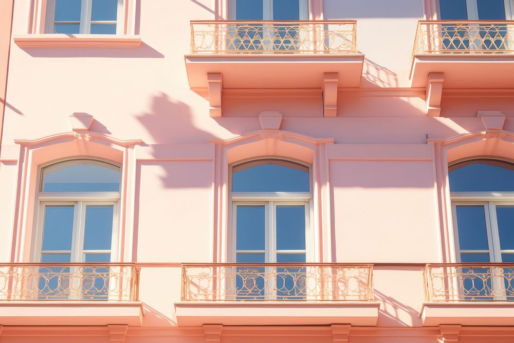 Pastel building facade architecture sunlight | Free Photo - rawpixel