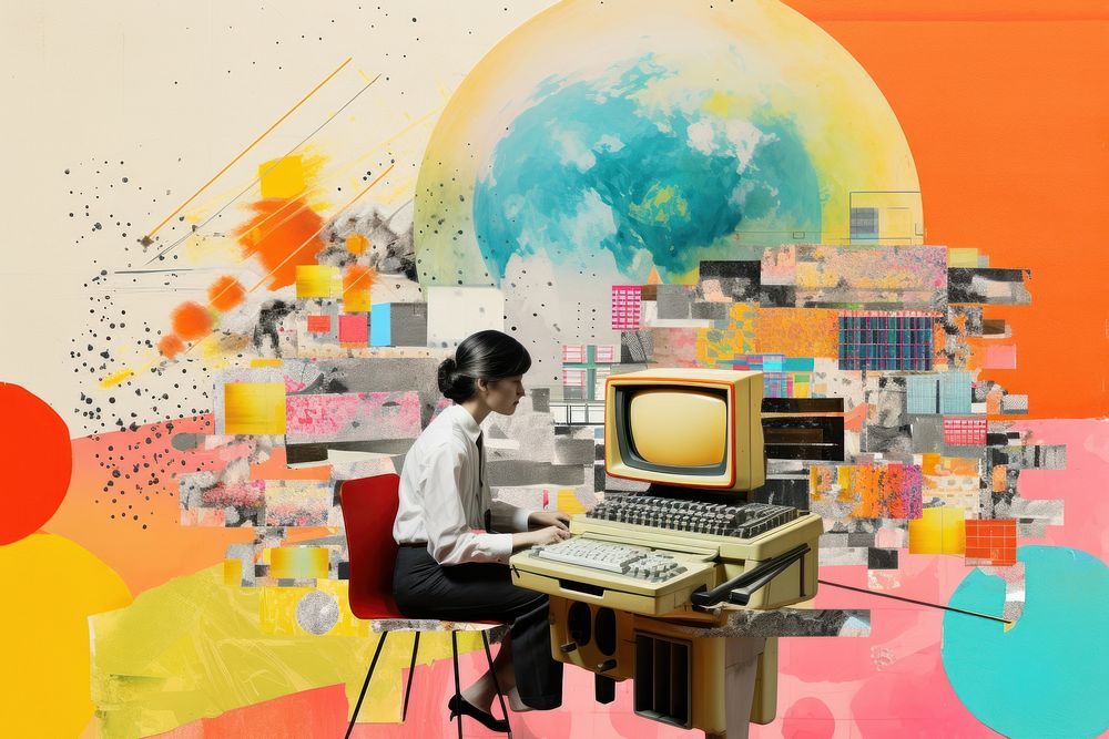 Collage Retro dreamy technology art | Premium Photo Illustration - rawpixel