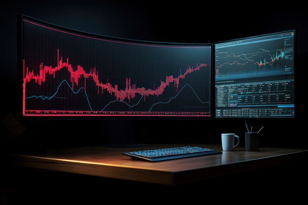 Computer monitor screen graph. AI | Premium Photo - rawpixel Computer monitor screen graph. AI | Premium Photo - rawpixel