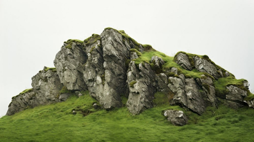 Green grassy rocky cliff nature | Premium Photo - rawpixel