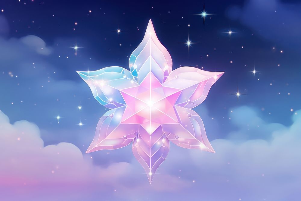 Star shape night sky crystal | Free Photo Illustration - rawpixel