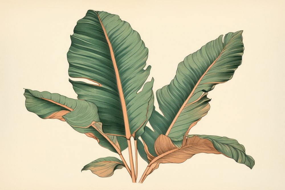 Plant leaf pattern drawing. | Free Photo Illustration - rawpixel