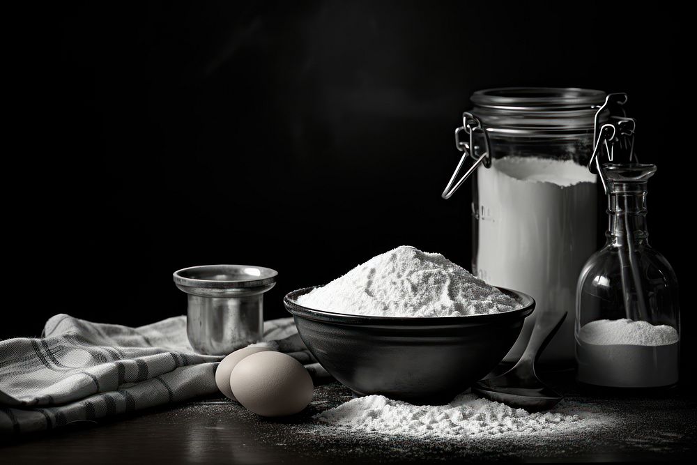 Photography baking flour white black. | Premium Photo - rawpixel