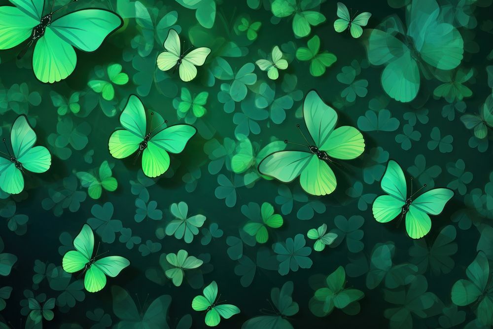 Cute abstract clover green background | Free Photo Illustration - rawpixel