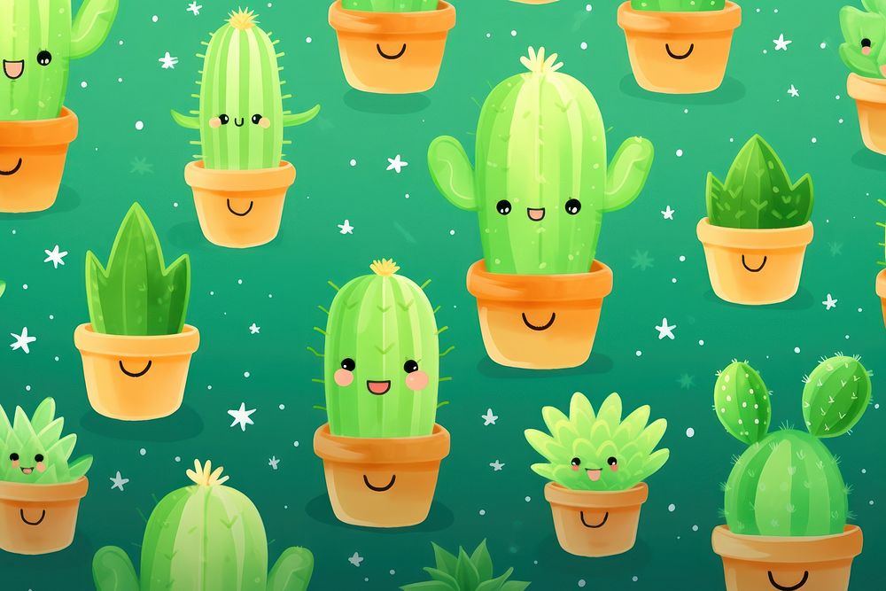 Green cute cactus theme abstract | Premium Photo Illustration - rawpixel