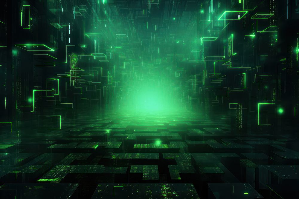 Green cyber theme background backgrounds | Free Photo Illustration ...