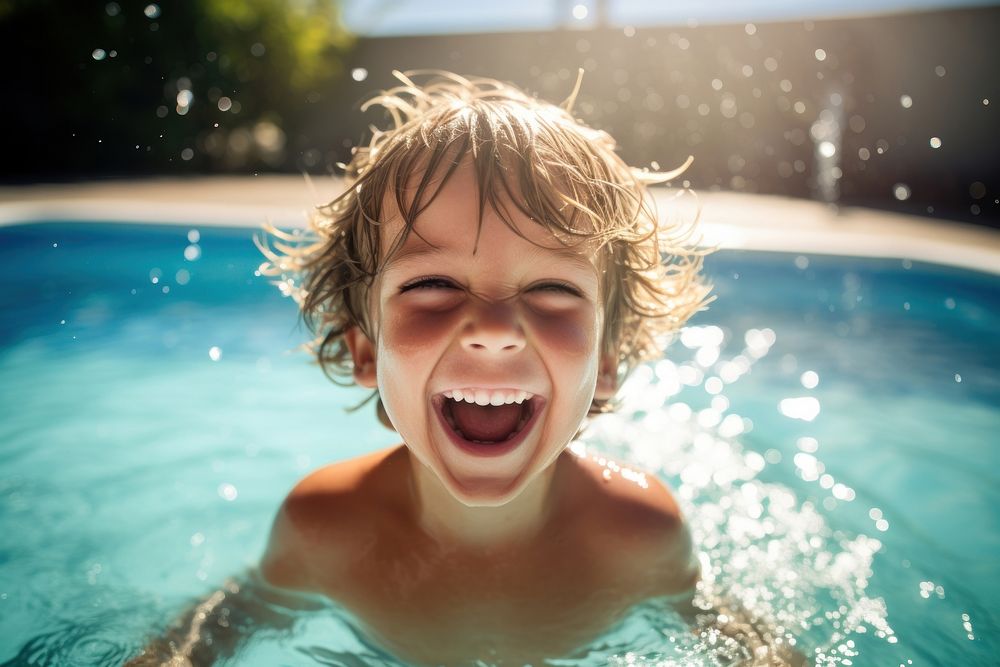 Swimming laughing shouting portrait. | Free Photo - rawpixel