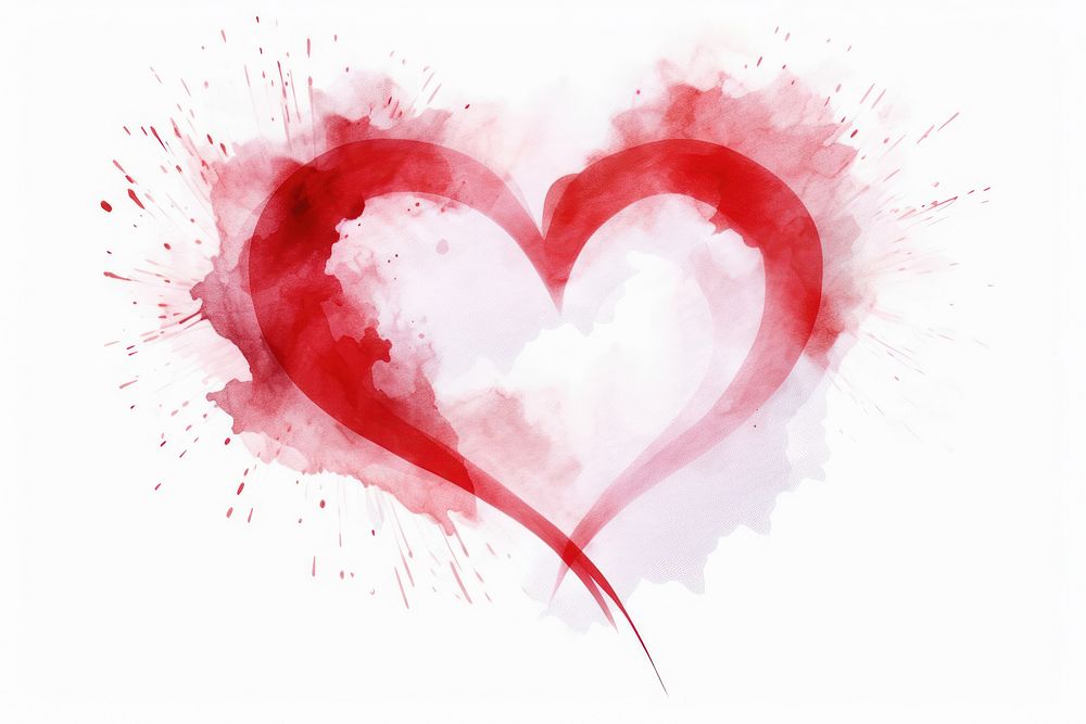 Heart heart shape splattered creativity. | Premium Photo Illustration ...