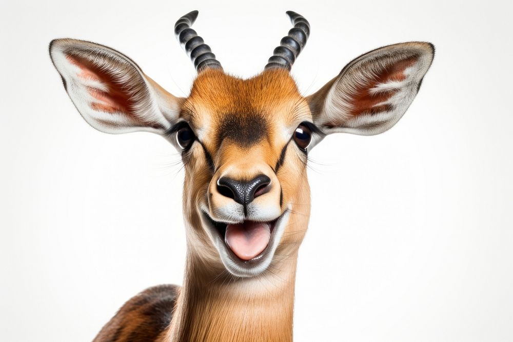 Smiling antelope wildlife animal mammal. | Free Photo - rawpixel
