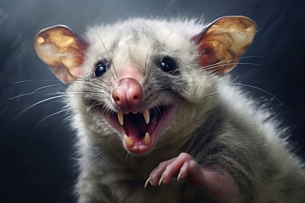Smiling possum wildlife animal mammal. | Free Photo - rawpixel