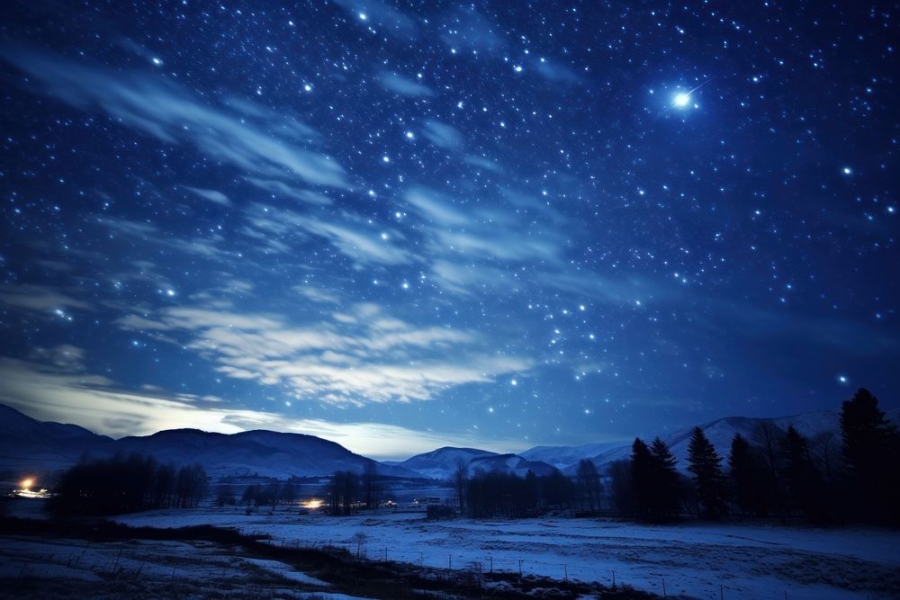 Astronomy night sky landscape. | Free Photo - rawpixel