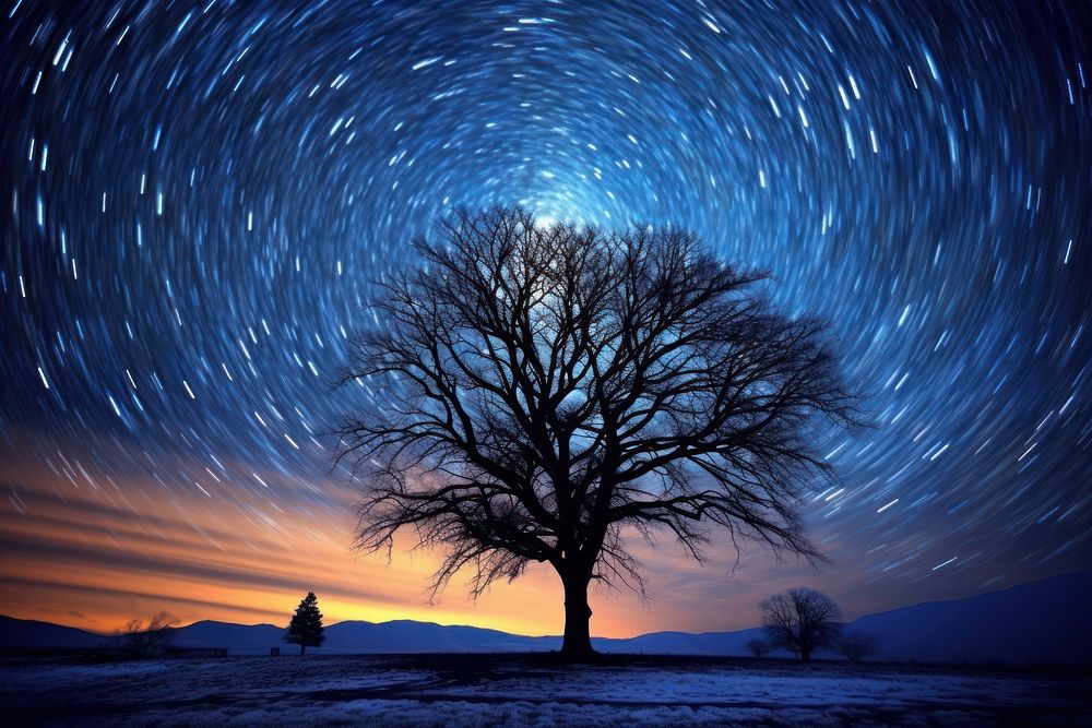 Astronomy night sky landscape. | Free Photo - rawpixel